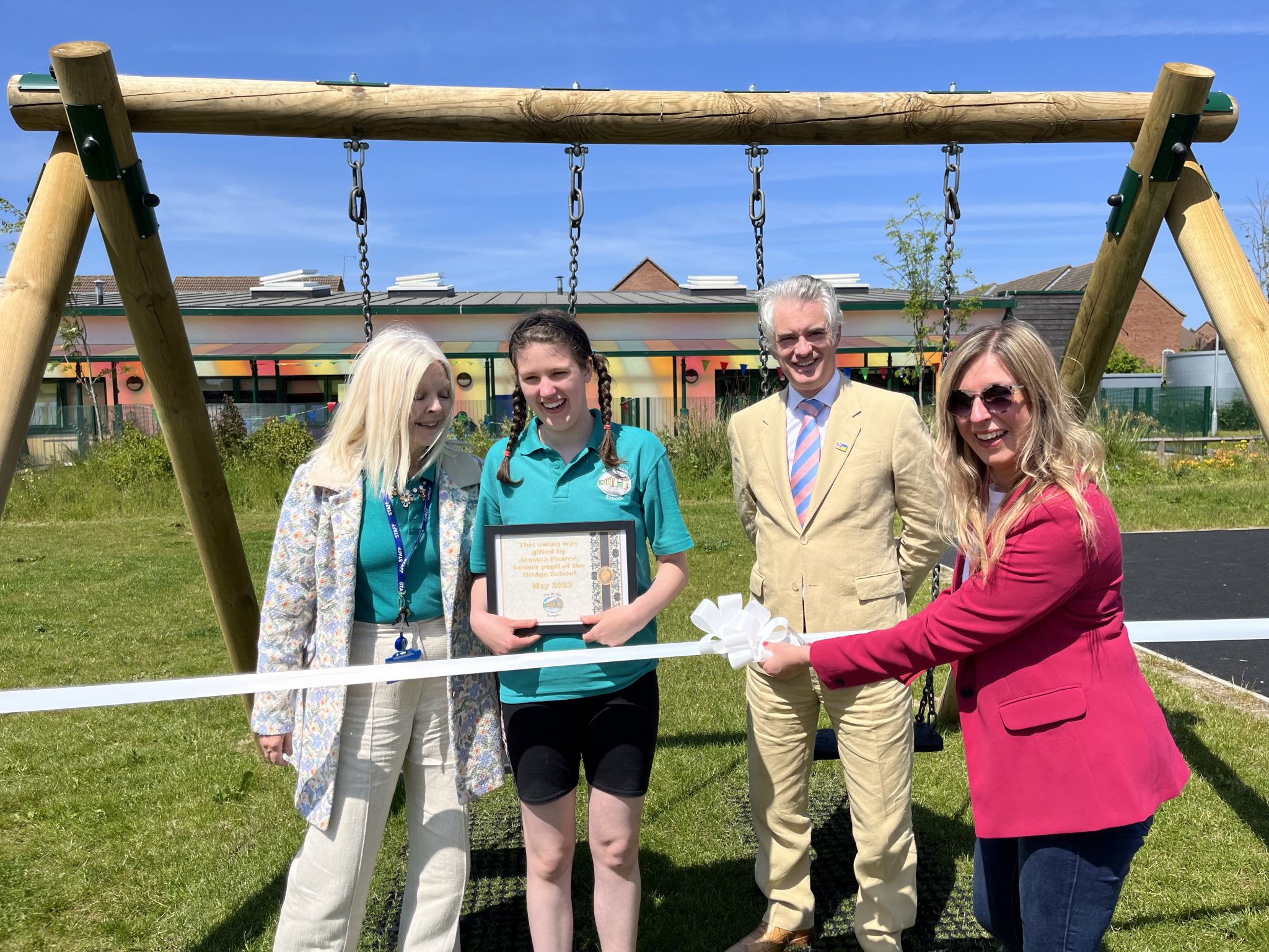 Ex-pupil Donates Swing to Our School | The Bridge School